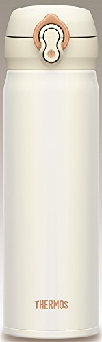 Thermos Stainless Steel Commuter Bottle, Vacuum insulation technology locks,0.5-L,Pearl White,[one-touch open type] ,JNL-502 PRW