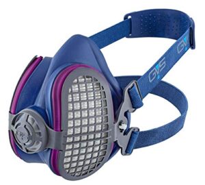 gvs spr457 elipse p100 dust half mask respirator with replaceable and reusable filters included, blue, m/l size