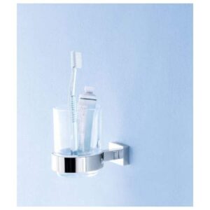 Grohe 40755001 Essentials Cube Glass Cup With Holder