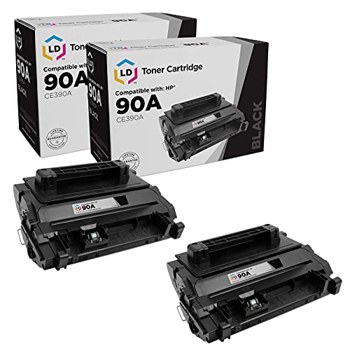 LD Products Compatible Toner Replacement for HP 90A CE390A Black, 2pk