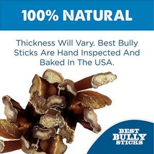 Best Bully Sticks 6 Inch All-Natural Thin Bully Sticks for Dogs - 6” Fully Digestible, 100% Grass-Fed Beef, Grain and Rawhide Free | 24 Pack