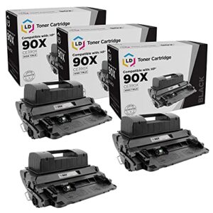 ld products compatible toner cartridge replacements for hp 90x 90 x ce390x high yield (black, 3-pack) for laserjet enterprise 600 m602dn, 600 m602x, 600 m603dn, 600 m603n, 600 m603xh, m4555f, m4555h