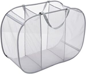 whitmor pop & fold laundry sorter, paloma gray