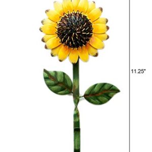 YK Decor Metal Sunflower Hook Wall Decor Key Holder, Bathroom Towel and Robe Hook, Decorative Large Single Hanging Hook Wall Coat Clothes Holder, Wall Mounted Sunflower Kitchen Decor Wall Decoration