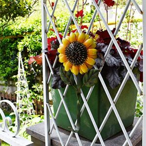 YK Decor Metal Sunflower Hook Wall Decor Key Holder, Bathroom Towel and Robe Hook, Decorative Large Single Hanging Hook Wall Coat Clothes Holder, Wall Mounted Sunflower Kitchen Decor Wall Decoration