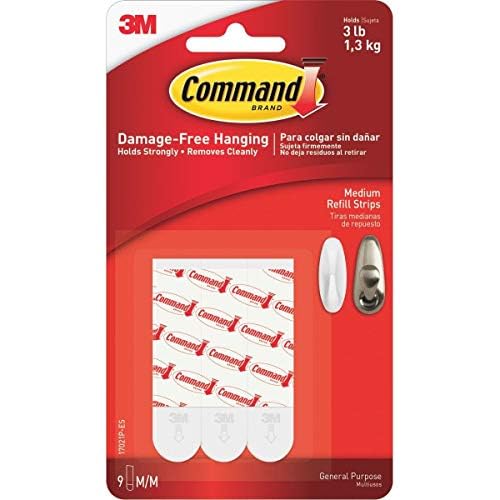 3M 17021P 9 Count Medium Command Mounting Strips