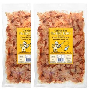 cat-man-doo- dried bonito flakes pet treat, x-large 2 pack