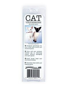 kittyteeth made in the usa - pet toothbrush advanced oral hygiene dental care low bristle profile & small brush head