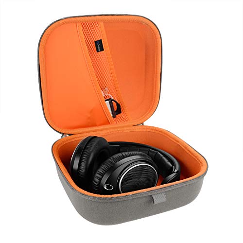 Geekria Shield Headphones Case Compatible with Sennheiser HD660s 2, HD 560S Case, Large-Sized Over-Ear Headphones, Replacement Hard Shell Travel Carrying Bag with Cable Storage (Microfiber Grey)