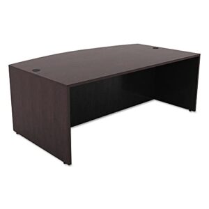 alera aleva227236es valencia series 41-3/8 in. x 71 in. x 29-1/2 in. bow front desk shell - espresso