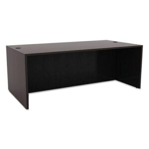 alera valencia series straight front desk shell, 71" x 35.5" x 29.63", espresso