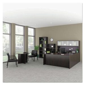 Alera Valencia Series Straight Front Desk Shell, 71" x 35.5" x 29.63", Espresso