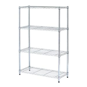 alera alesw843614sr residential wire shelving four-shelf 36w x 14d x 54h silver