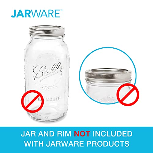 Jarware Salt and Pepper Shaker for Regular Mouth Mason Jars, Grey