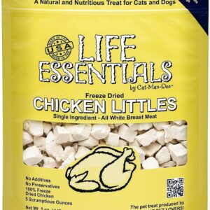 LIFE ESSENTIALS BY CAT-MAN-DOO Freeze Dried Chicken Little's for Dogs & Cats -5 oz (1)