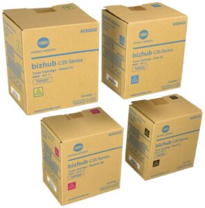 konica minolta bizhub c35 - toner cartridges (black, cyan, magenta, yellow) by konica minolta bizhub color