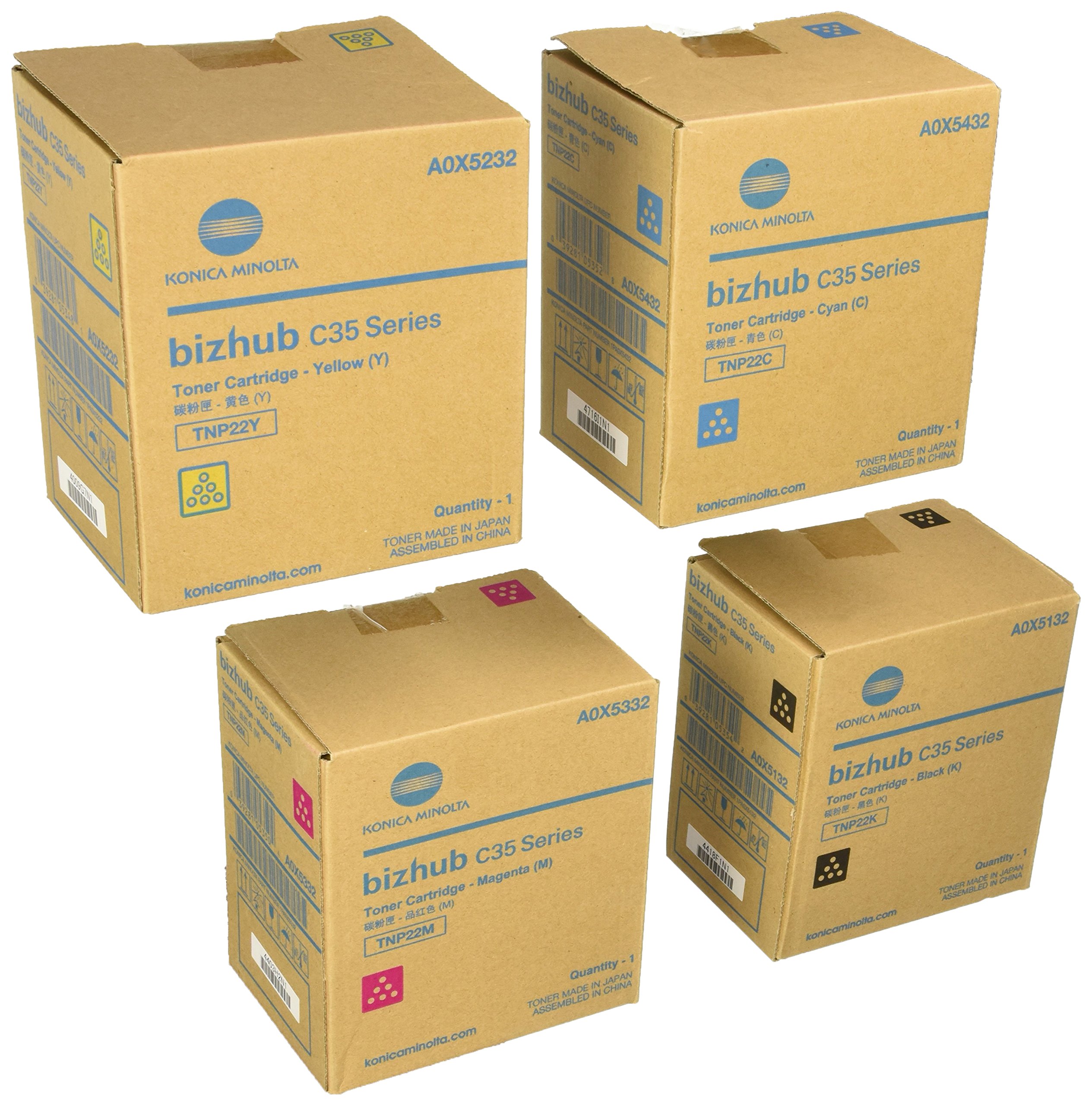 Konica Minolta BizHub C35 - Toner Cartridges (Black, Cyan, Magenta, Yellow) by Konica Minolta bizhub Color