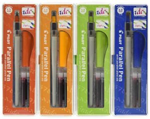 pilot parallel calligraphy pen set, 1.5 mm, 2.4 mm, 3.8 mm and 6 mm with bonus ink cartridge (p9005set)