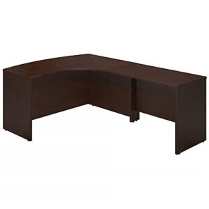 bush business furniture series c elite 60w x 43d right hand bowfront desk shell with 42w return in mocha cherry