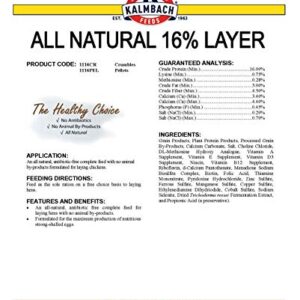 Kalmbach Feeds All Natural Layer Crumble, 50 Lb