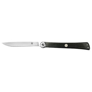 Shun Higo-No Kami Personal Steak/Gentleman’s Knife, Model DM5900; Lightweight, Thin 3.5-In. Blade, Beautifully Handcrafted Folding Knife Carried as Tasteful Pocketknife or Personal Steak Knife,Silver