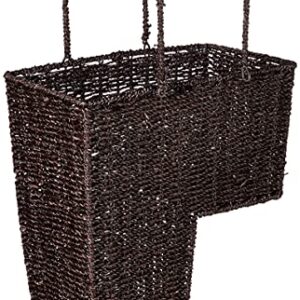 Trademark Innovations 15" Wicker Storage Stair Basket With Handles (Brown)