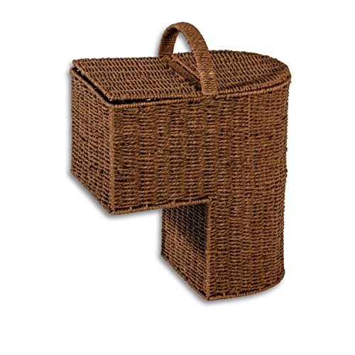 Trademark Innovations 15.25" Storage Stair Basket With Handle