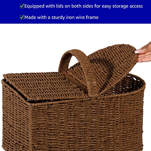 Trademark Innovations 15.25" Storage Stair Basket With Handle