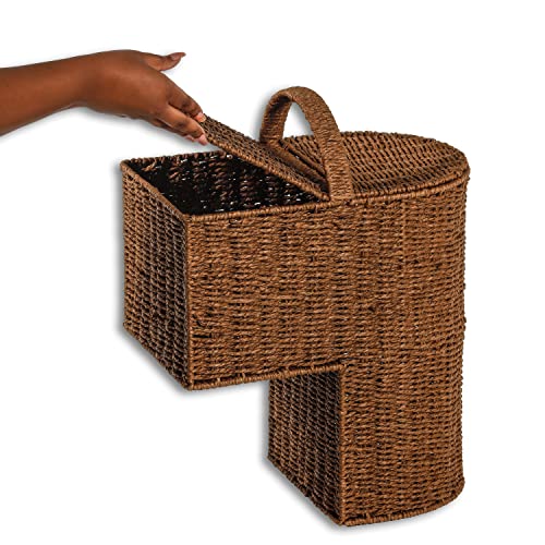 Trademark Innovations 15.25" Storage Stair Basket With Handle