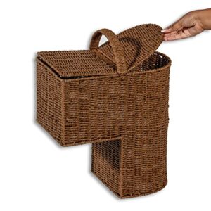 Trademark Innovations 15.25" Storage Stair Basket With Handle