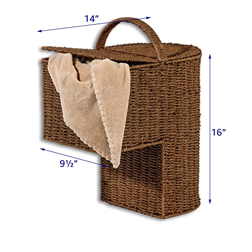 Trademark Innovations 15.25" Storage Stair Basket With Handle