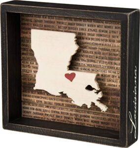 primitives by kathy 28233 louisiana wanderlust box sign, 8.5" x 8"