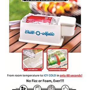 Chill-O-Matic Instant Beverage Cooler, Chill Drinks in 60 Seconds with this Portable Cooling Device - Perfect for Outdoor Activities and Parties