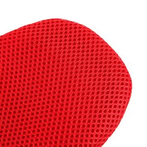 Petroad 2 in 1 Pet Grooming Gloves Grooming Mitt Deshedding Brush with Rubber Tips for Massage, Red