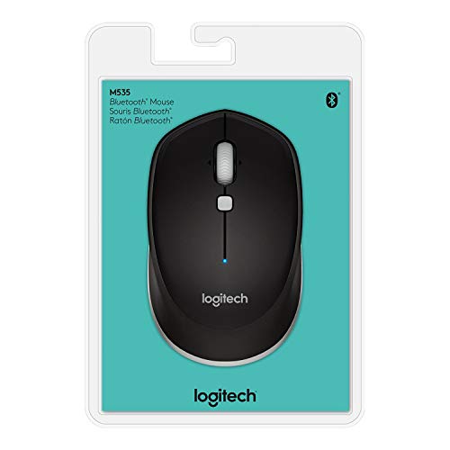 Logitech M535 Bluetooth Mouse Compact Wireless Mouse with 10 Month Battery Life Works with Any Bluetooth Enabled Computer, Laptop or Tablet Running Windows, Mac OS, Chrome or Android, Gray - Black