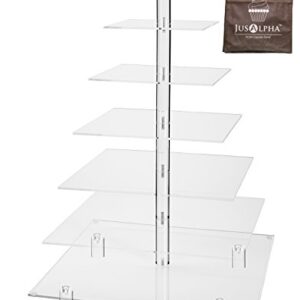 Large 7 Tier Wedding Party Acrylic Glass Cupcake Stand-Cake and Dessert Tower With Rod Feet (7SF)