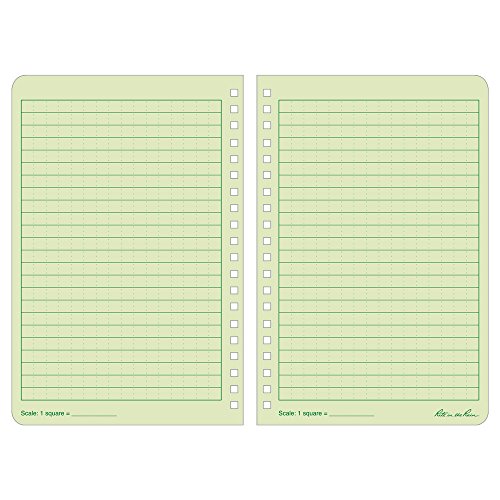 Rite In The Rain Weatherproof Side Spiral Kit: Tan CORDURA® Fabric Cover, 4.625" x 7" Green Notebook, and Weatherproof Pen (No. 973-KIT), 8.5 x 5.5 x 0.625