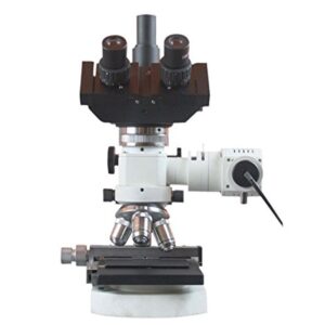 Radical 1200x Trinocular Incident Light Microscope w XY Stage & Geology Polarizing Kit with Camera Port