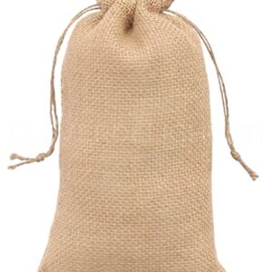 CleverDelights 6" x 10" Burlap Bags with Drawstring - 25 Pack