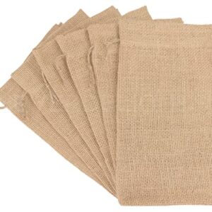 CleverDelights 6" x 10" Burlap Bags with Drawstring - 25 Pack