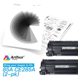 Arthur Imaging Compatible Toner Cartridge Replacement for Hewlett Packard CE285A (HP 85A) (Black 2-Pack)