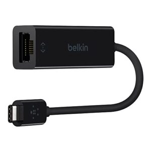 belkin usb c to ethernet adapter - gigabit ethernet port compatible with usb c devices - usb c to ethernet cable for macbook pro & dell xps 13” laptops - ethernet usb c hub - ethernet usb c adapter