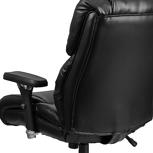 Flash Furniture HERCULES Series 24/7 Intensive Use Big & Tall 400 lb. Rated Black LeatherSoft Executive Lumbar Ergonomic Office Chair