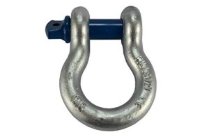 temco 1" x 8.5 ton d ring bow shackle with screw pin clevis (rigging/towing/off road) 1 lot