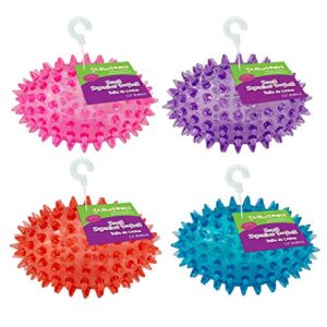 Gnawsome™ 3.5” Spiky Squeaker Football Dog Toy - Small, Cleans Teeth and Promotes Good Dental and Gum Health for Your Pet, Colors will vary