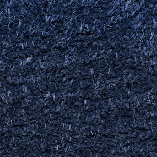 Nourison Lush Shag Modern & Contemporary Denim 5'3" x 7'3" Area -Rug, Easy -Cleaning, Non Shedding, Bed Room, Living Room, Dining Room, Kitchen (5x7)