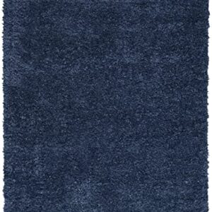 Nourison Lush Shag Modern & Contemporary Denim 5'3" x 7'3" Area -Rug, Easy -Cleaning, Non Shedding, Bed Room, Living Room, Dining Room, Kitchen (5x7)