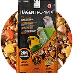 Hagen Tropimix Enrichment Food for Small Parrots, 4 lb. (1.8 kg) - HARI Small Parrot Food with Seeds, Fruit, Nuts, Vegetables, Grains, and Legumes