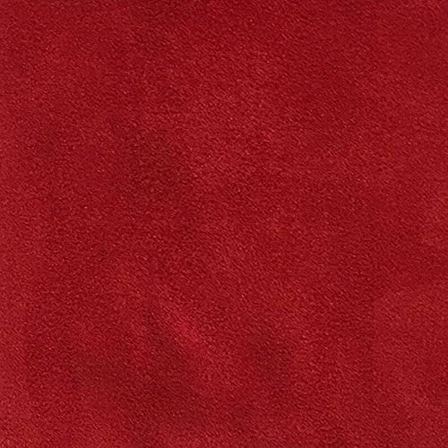 Mybecca Microsuede Fabric 58/60" Width Fabric by The Yard Color : Chinese Red (Cut Separately by 1 Yard for Prime Orders)