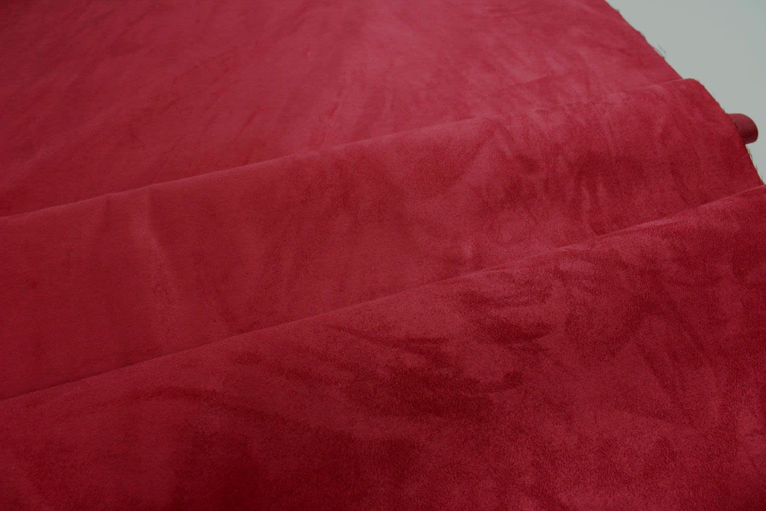 Mybecca Microsuede Fabric 58/60" Width Fabric by The Yard Color : Chinese Red (Cut Separately by 1 Yard for Prime Orders)